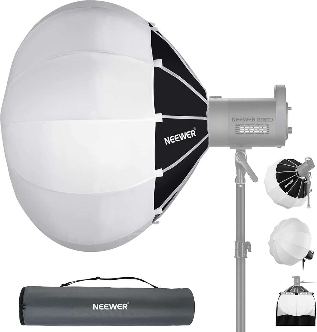 Test Neewer 90cm Softbox : diffusion 360° pour lumière vidéo
